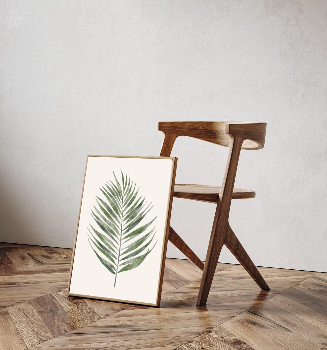 Watercolor Palm Leaf Digital Art Print Tropical Botanical Illustration ...