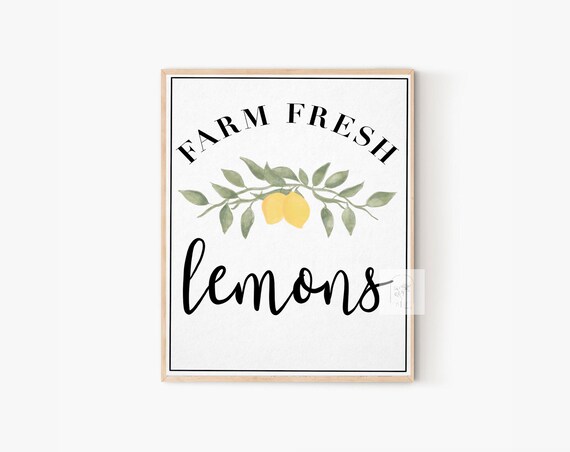 Farmhouse Home Decor and Print Grunge Wood Background Farm Fresh Lemons ...