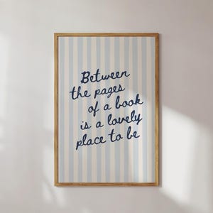 Book Lover Wall Art, Book Club Print, Cute Bookish Poster, Reading ...