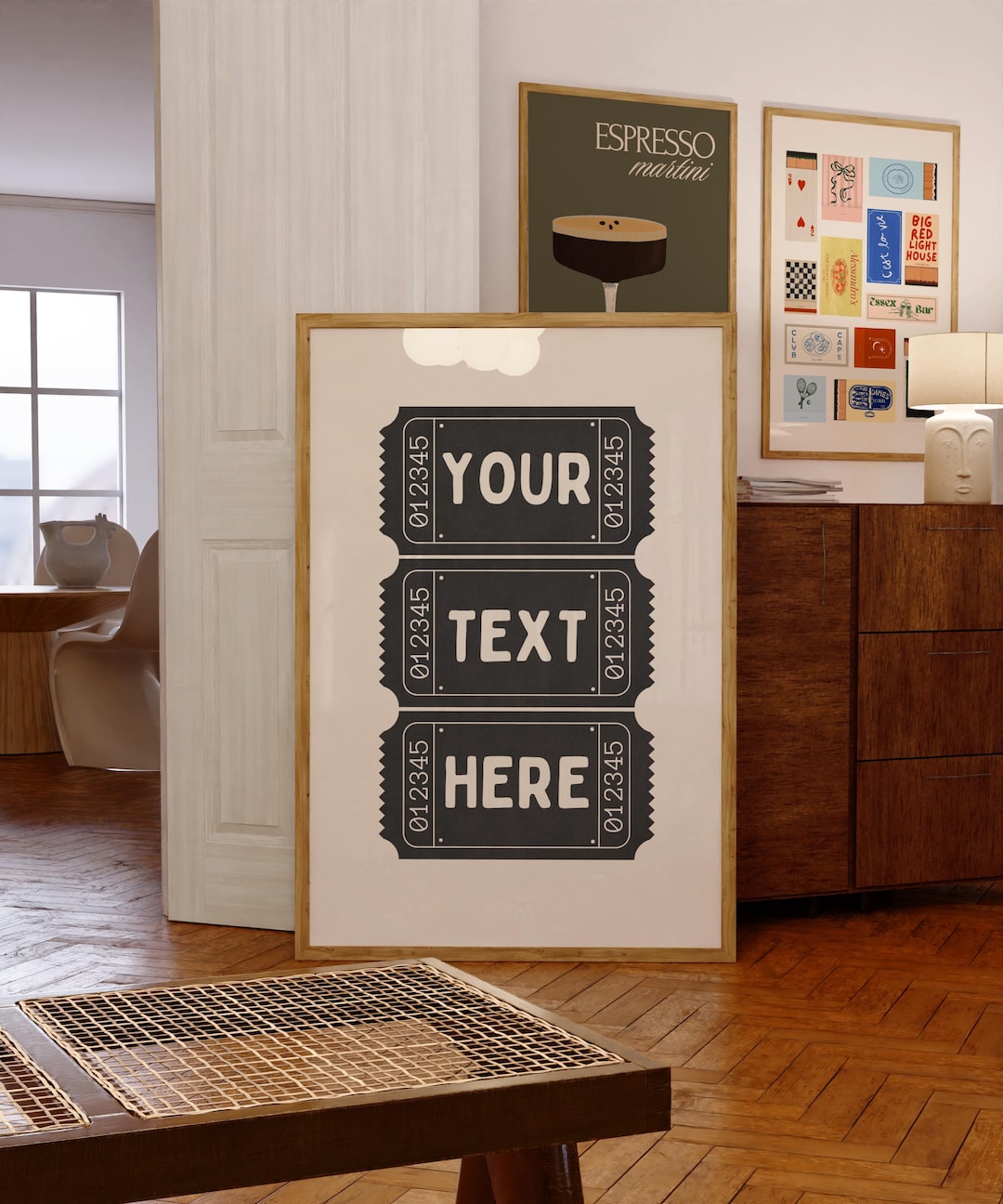 Custom Ticket Stub Print, Personalized Gift, Retro Decor, Trendy Wall ...
