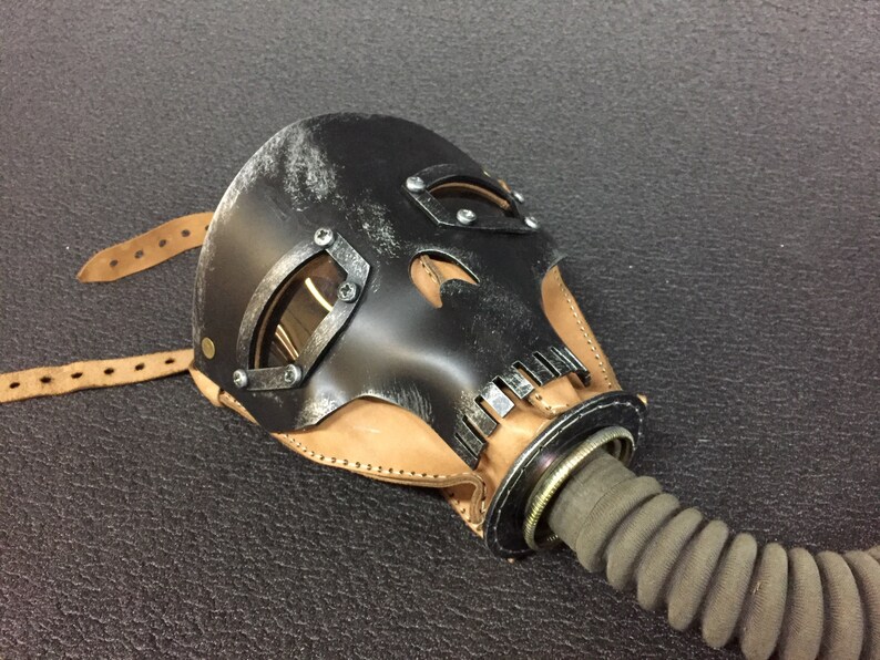 A Death Korps of Krieg Grenadier Leather gas mask with | Etsy