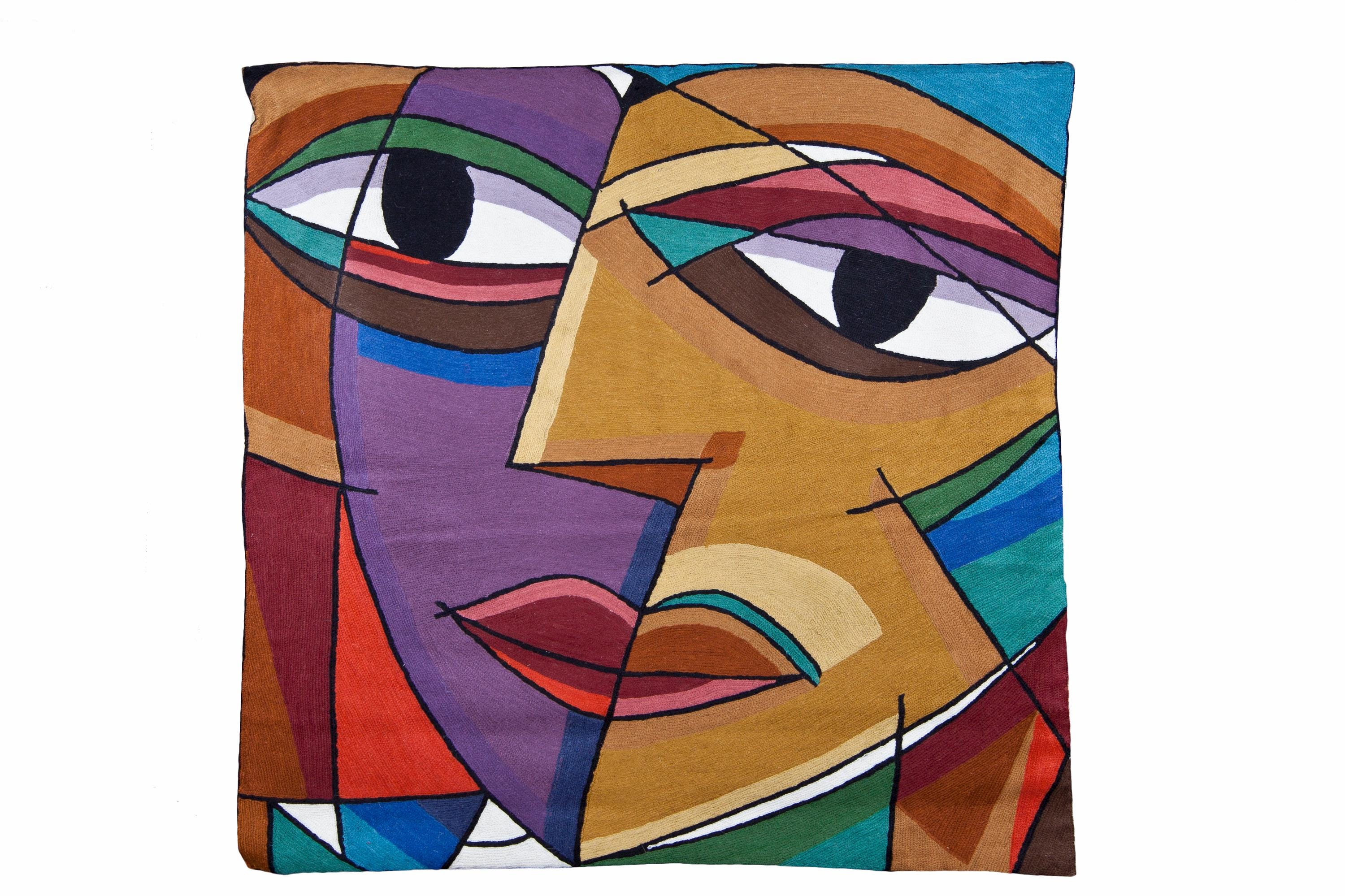 Picasso Inspired Handmade Embroidered Wool Chainstitch Wall Hanging - Etsy