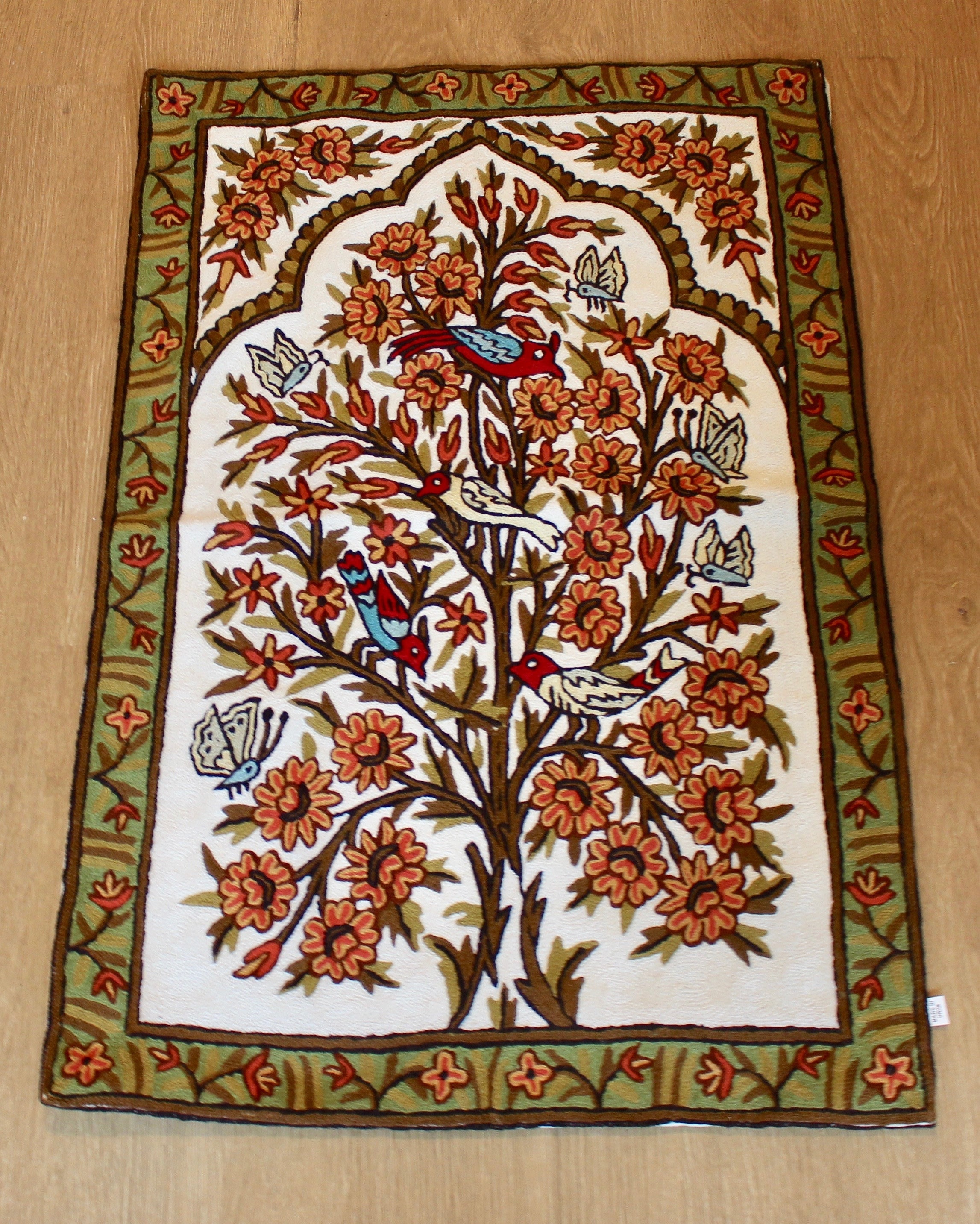Tree of Life Handmade Embroidered Wool Chainstitch Tapestry 2x3 Feet - Etsy