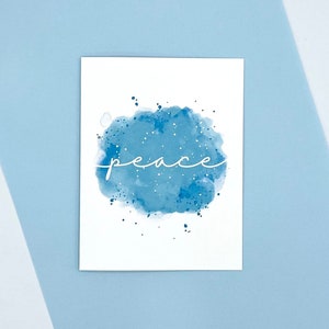 Peace Greeting Card • Love and Kindness Watercolor Print • All ...