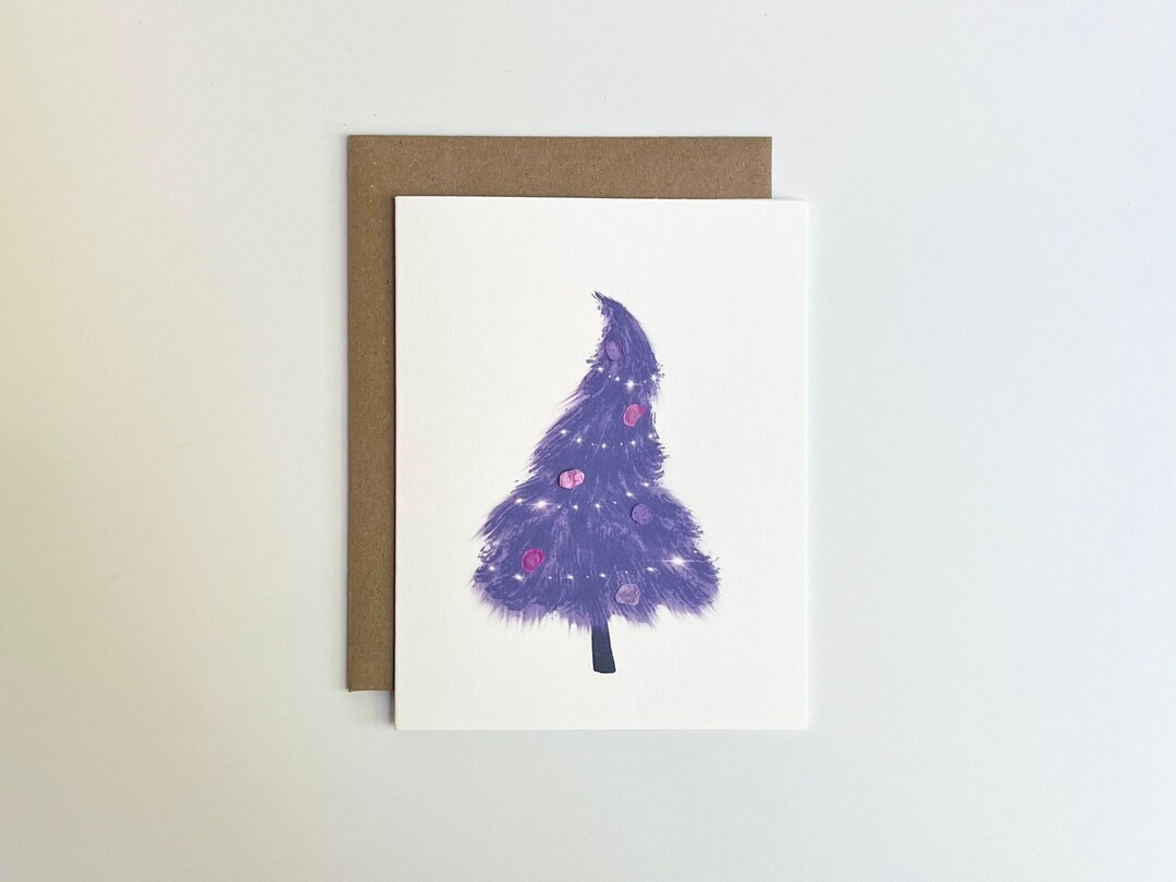 Wacky Christmas Card • Handmade Card • Christmas Tree Illustration ...