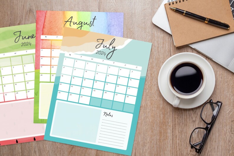 Fun Summer Calendar Printable Mystery Card Its Summer Easy to Print 8 ...