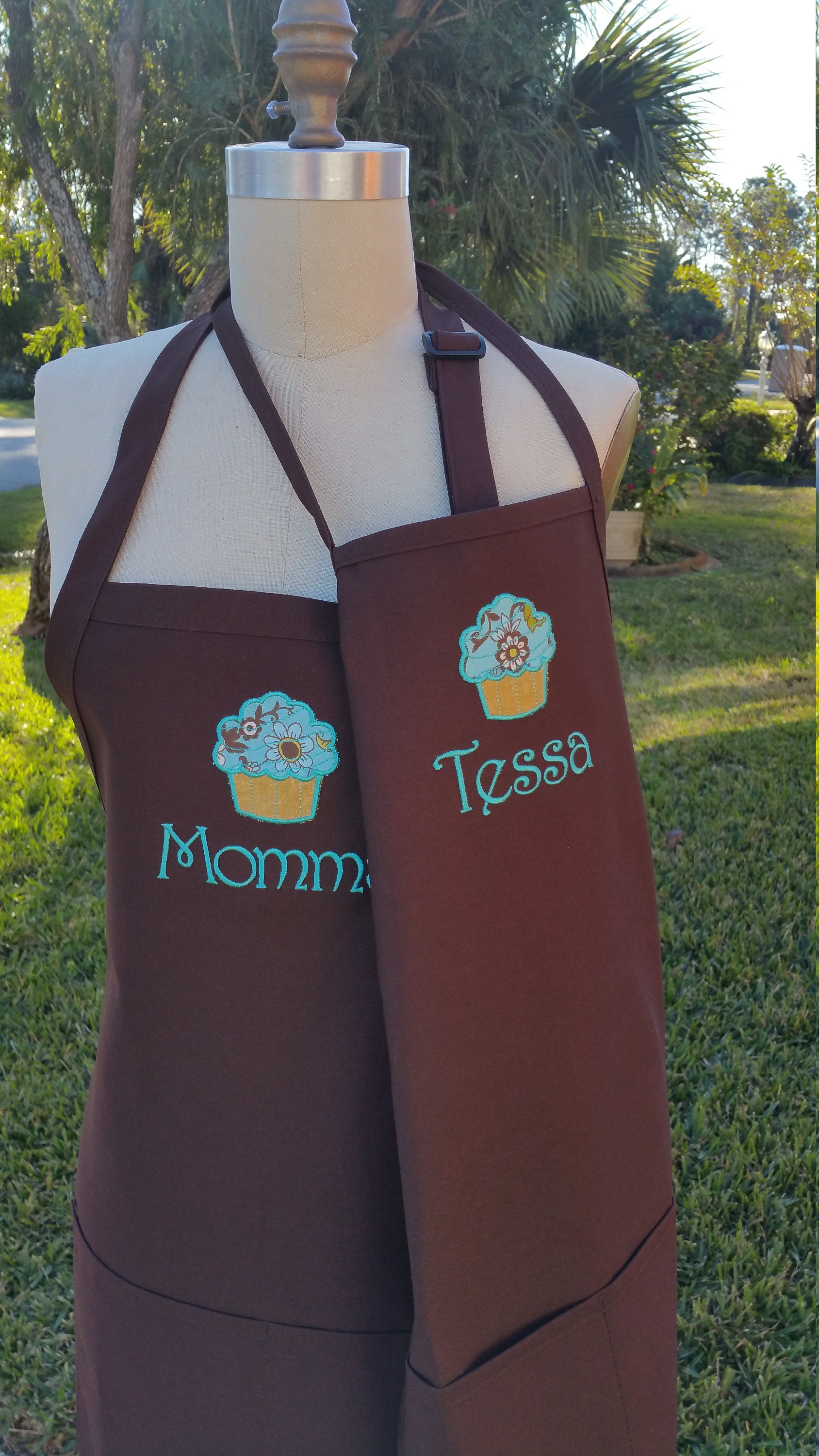 Mommy and Me Personalized Aprons / Hot-pink Chef Aprons / | Etsy