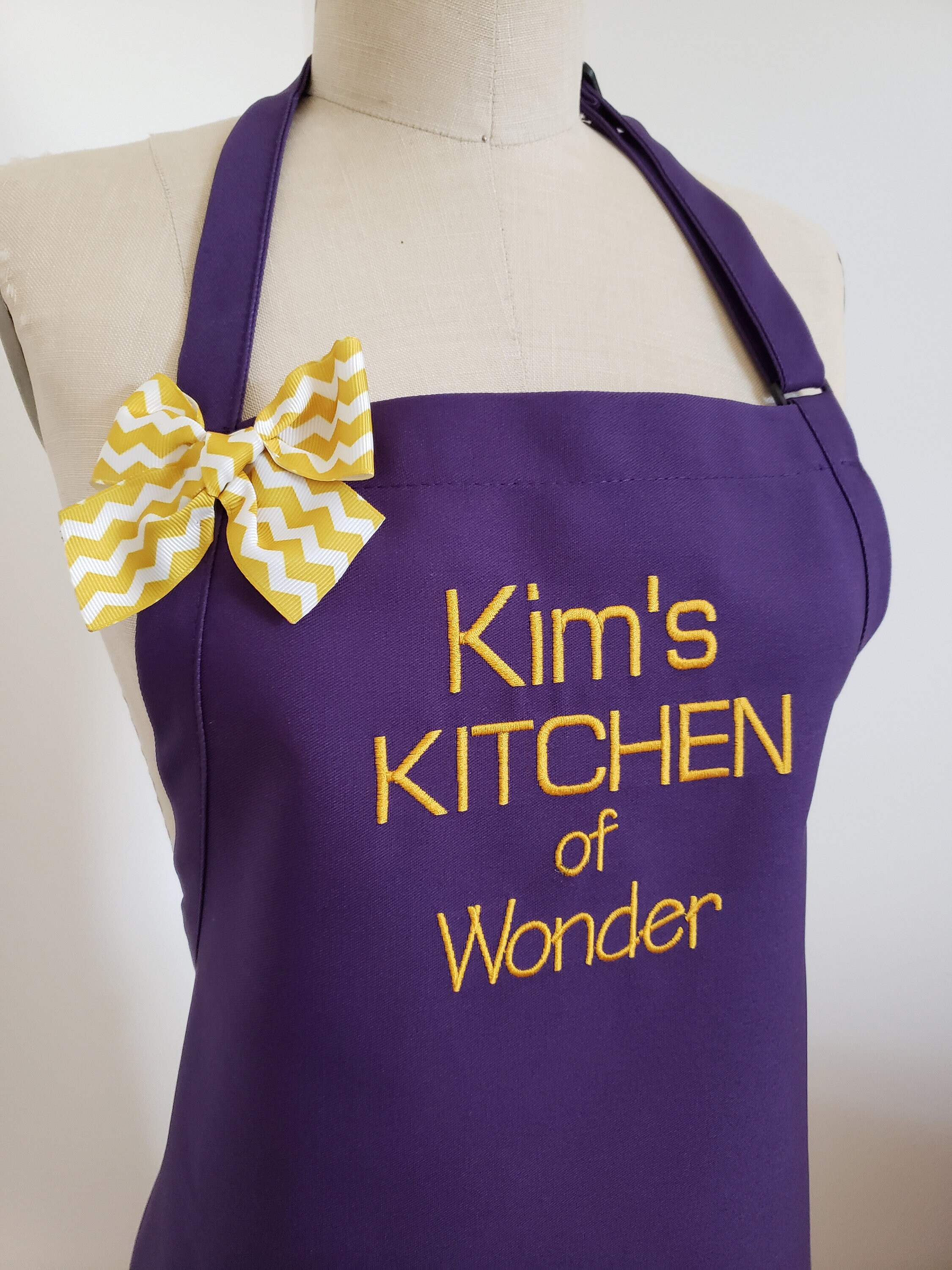 Personalized Embroidered Apron Customizable Apron | Etsy