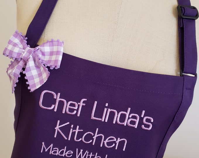 Personalized Embroidered Apron - Customizable Apron - Personalized ...