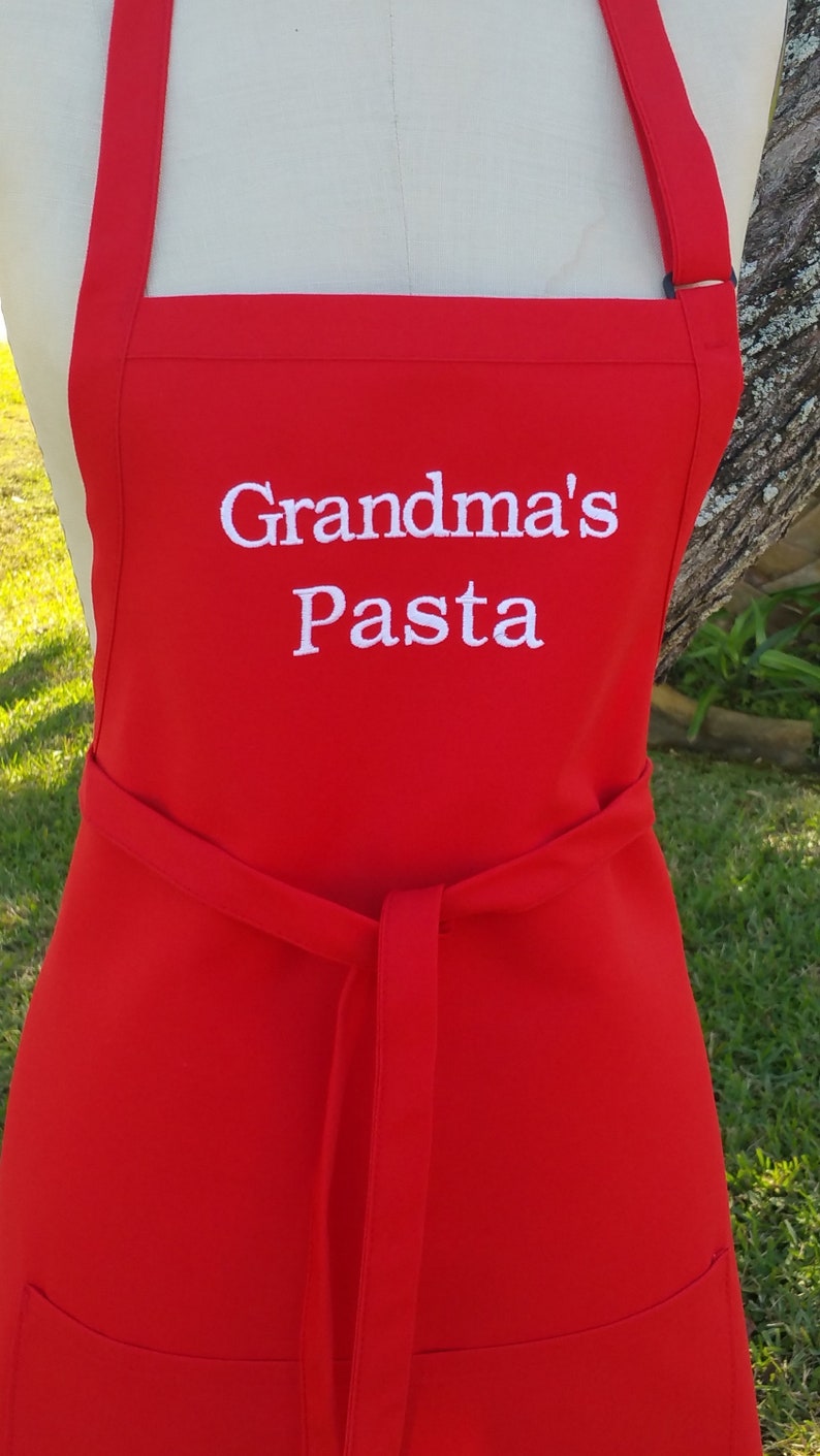 Couples Set Personalized Aprons / Red and Black Aprons / Albert ...