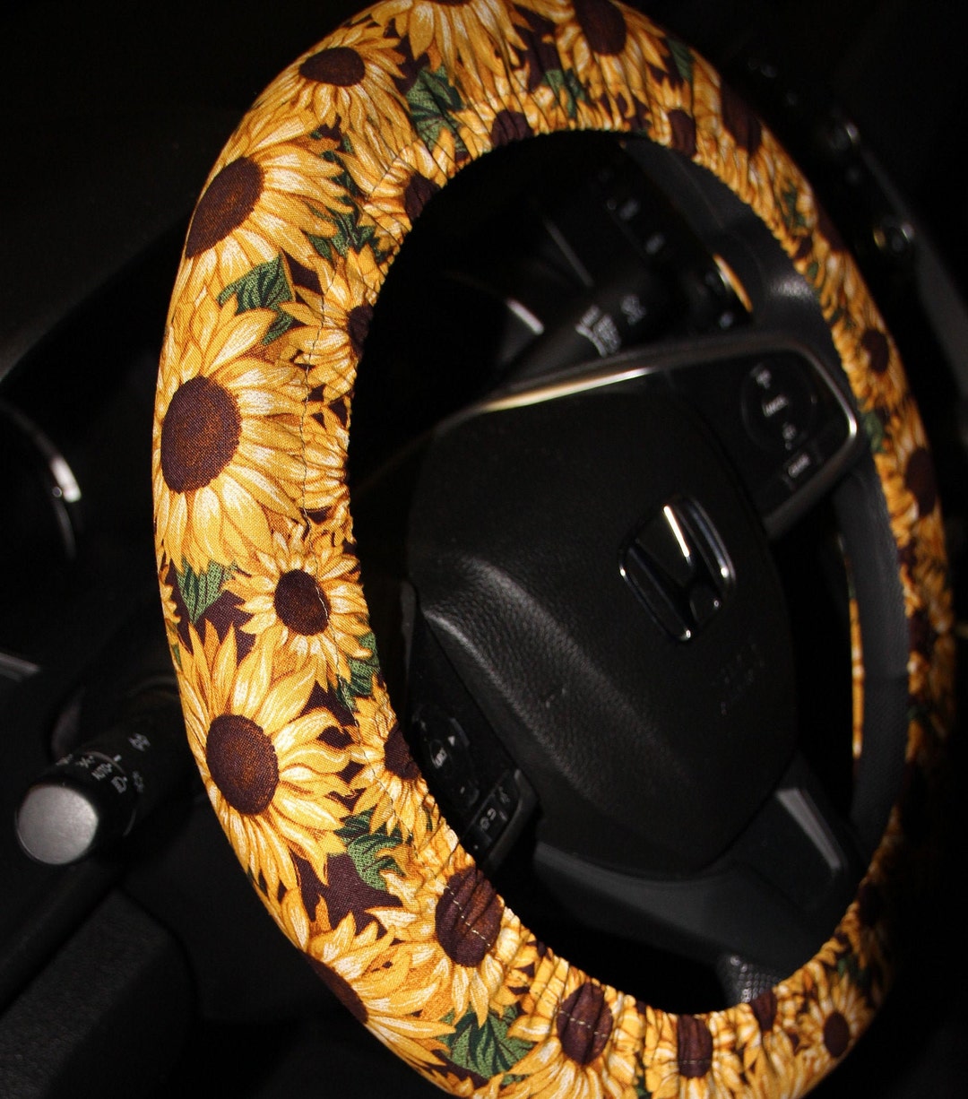 Sunflowers Steering Wheel Cover/ Orange and Brown Sunflowers Wheel ...
