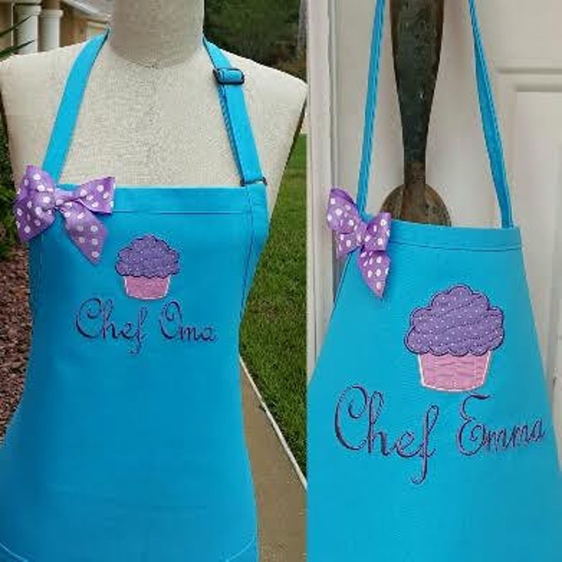 Mommy and Me Personalized Aprons / Hot-pink Chef Aprons / - Etsy