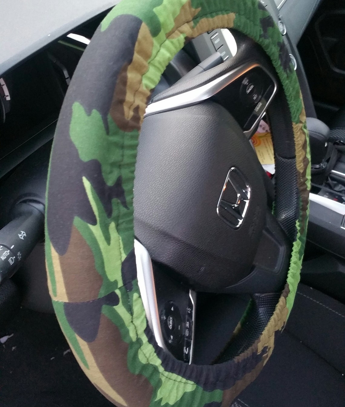 Camouflage Steering Wheel Cover / Green and Brown Wheel Cover/ Unisex ...