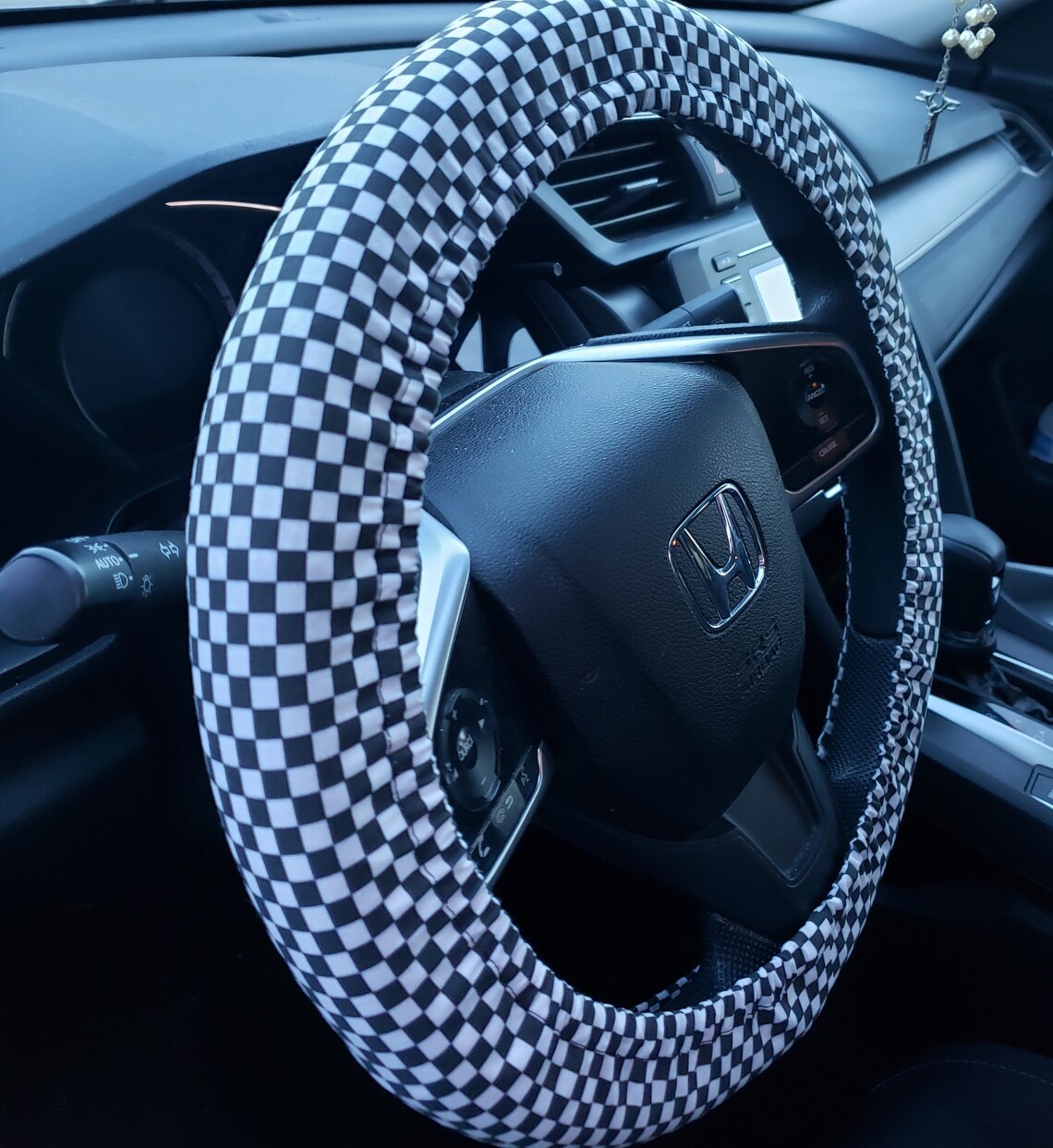 Black and White Small Checkers Steering Wheel Cover - Etsy