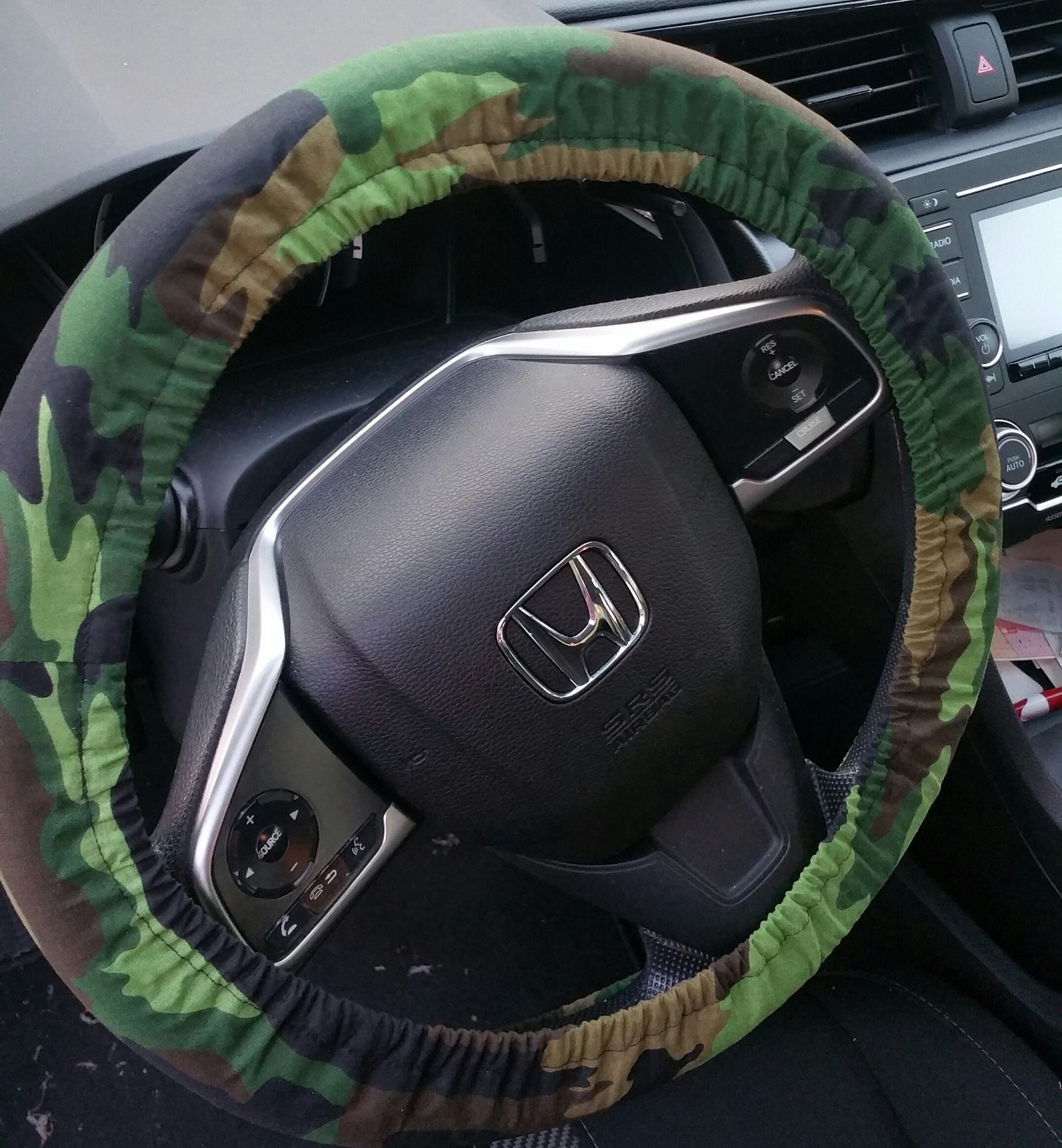 Camouflage Steering Wheel Cover / Green and Brown Wheel Cover/ Unisex ...