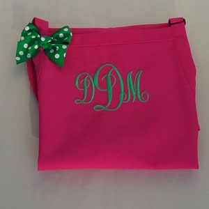 Hot-pink Personalized Apron / Breakfast is Served Apron/ Lime Green ...