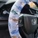 Steering Wheel Cover With Beautiful Feathers / Black With White ...