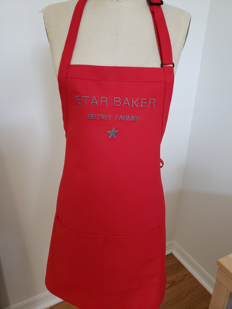 Personalized Maroon Apron / Maroon Apron Embroidery With | Etsy