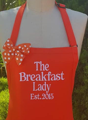 Hot-Pink Personalized apron / Breakfast is Served Apron/ Lime | Etsy