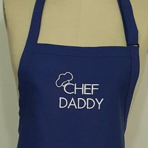 CHEF DADDY Personalized Apron/ Men's Apron / Embroidery Aprons / Father ...