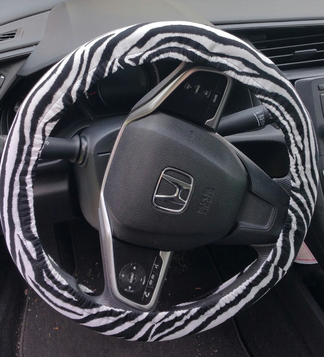 Black and White Zebra Steering Wheel Cover/ Animal Print Wheel Cover ...