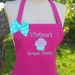 Hot Pink Apron Personalized With Cupcake and Name / Cupcake - Etsy