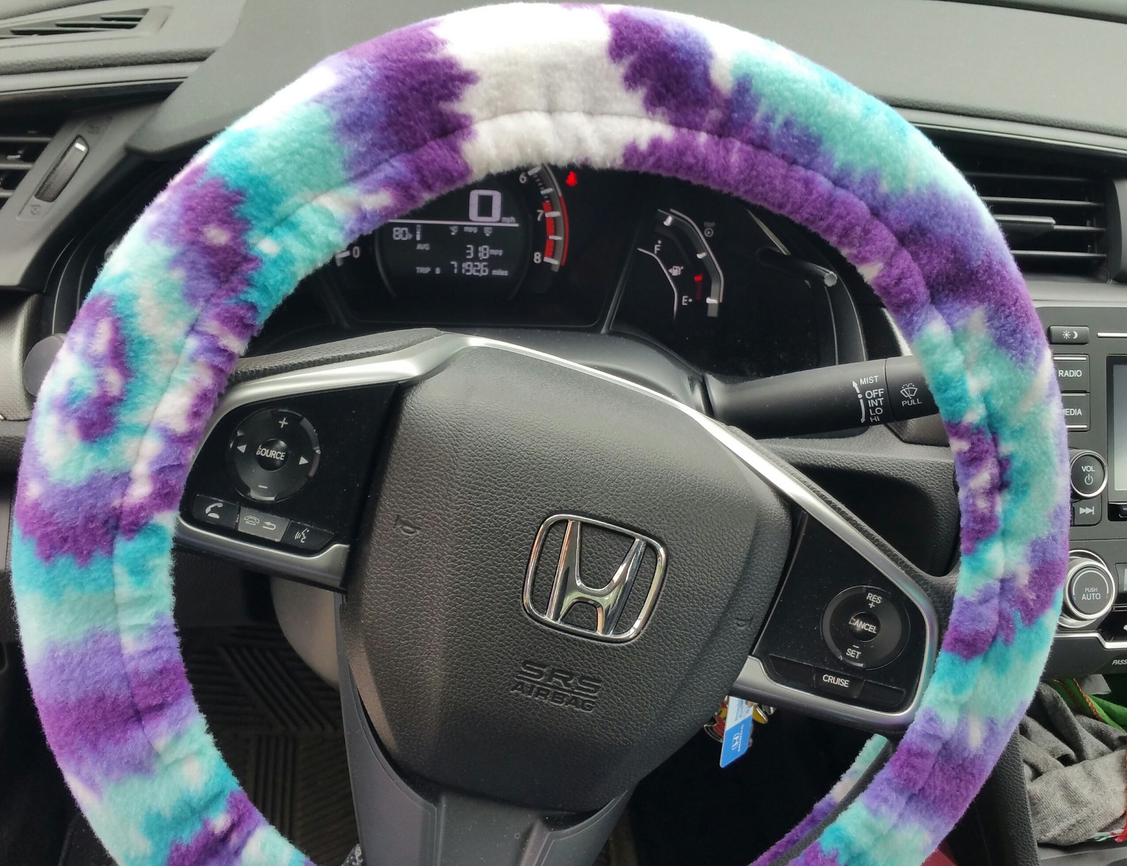 Aqua Purple Steering Wheel Cover WARM Fleece Wheel Cover/ | Etsy