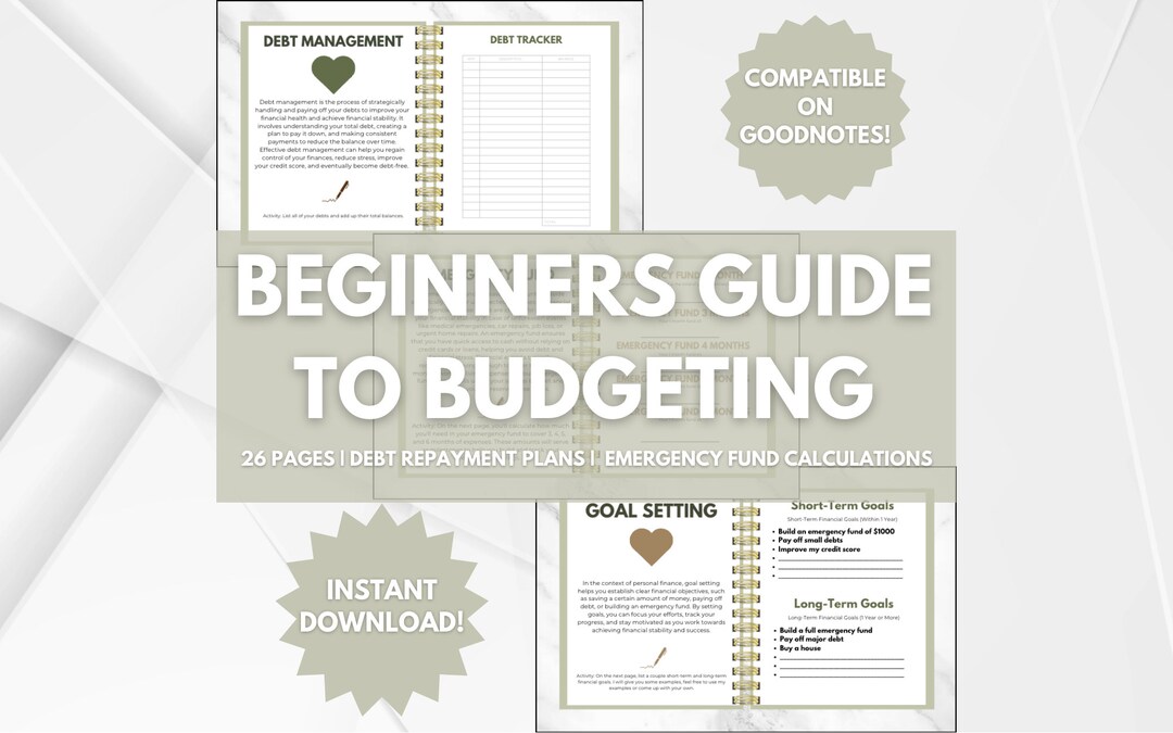 A Beginner's Guide to Budgeting, Budget Workbook for Beginners, Easy ...
