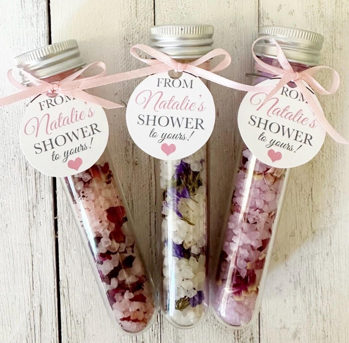 Set of 10 Tubes - Bath Salt Favors - Bridal Favors - Wedding Favors ...