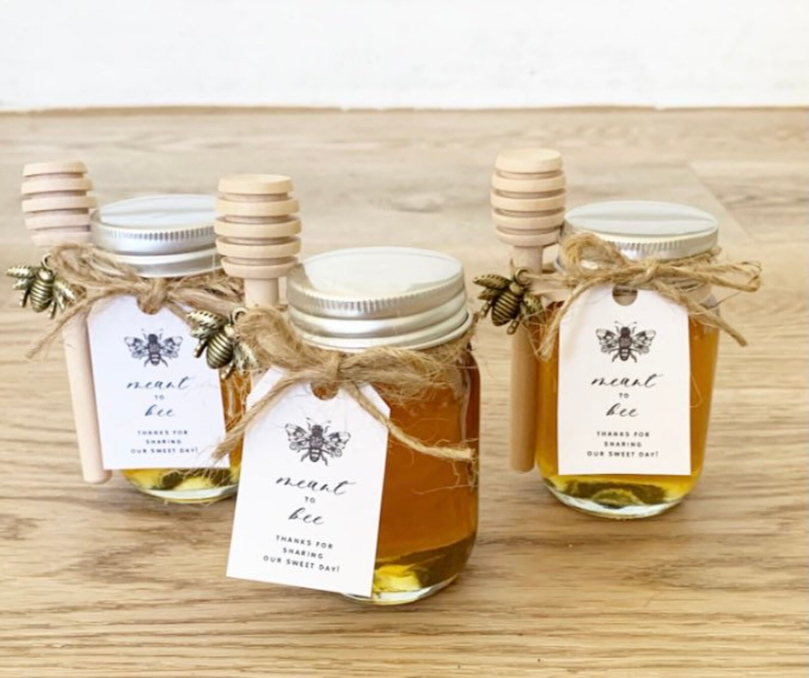 16 Honey Jar Favors 3 Oz. Mini Mason Jars - Wedding Favors - Party ...