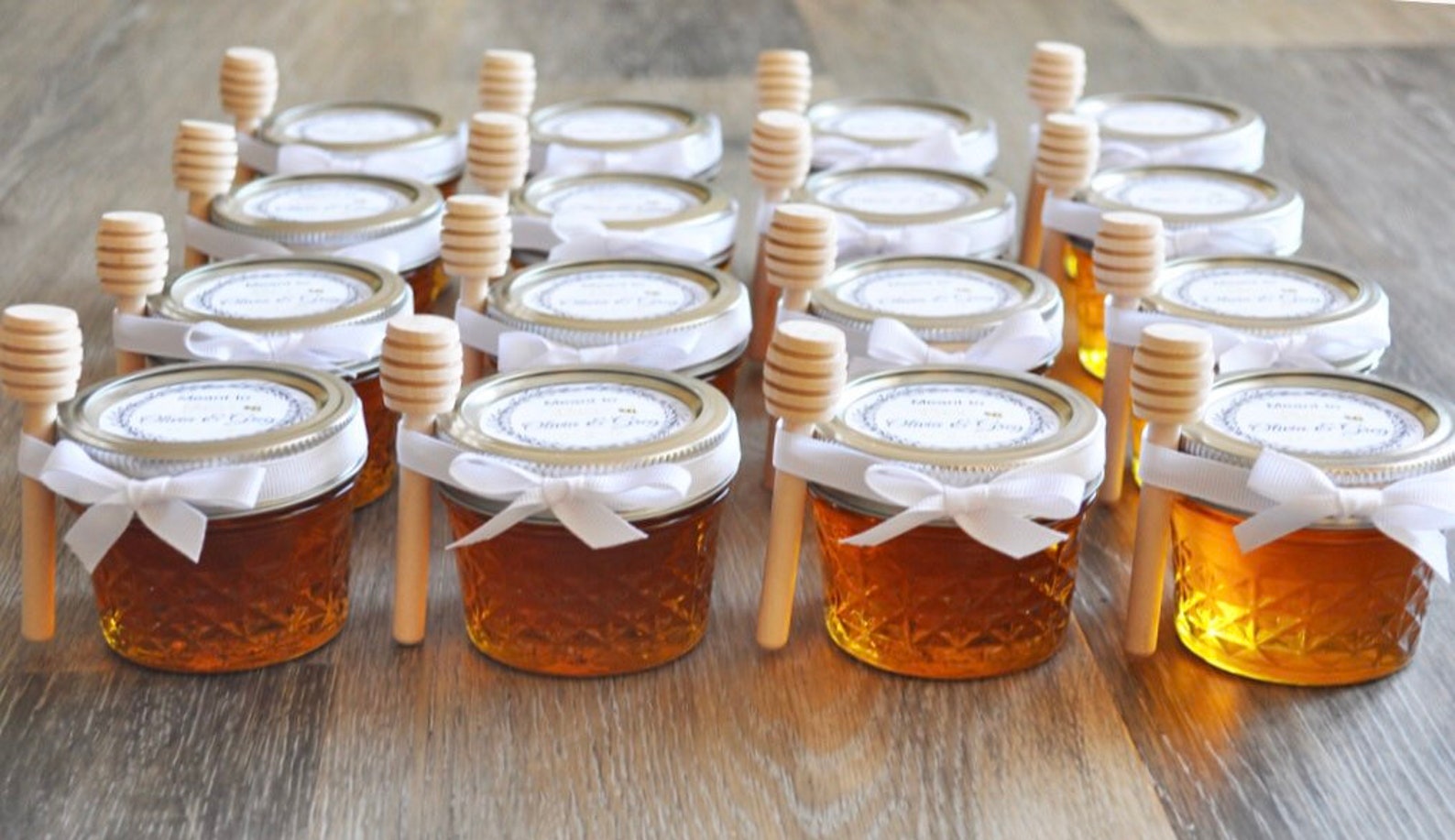12 Honey Jar Favors 4 Oz. - Wedding Favors - Party Favors - Etsy
