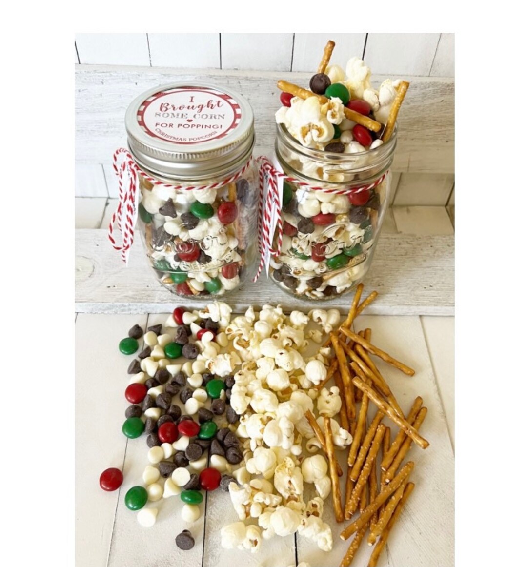 Christmas Popcorn Mix - Popcorn - Popcorn in a Jar - Christmas Gifts ...