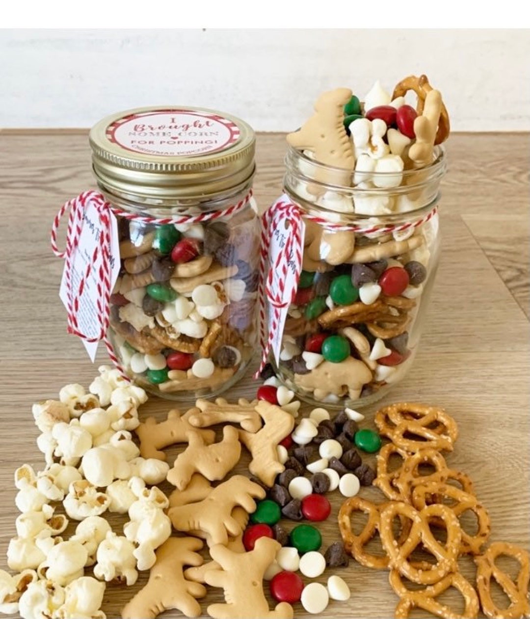Christmas Animal Cracker Mix Chocolate Pretzel Pretzel in a Jar ...