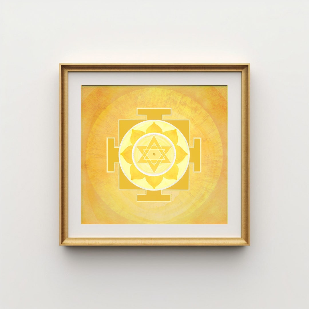 Jupiter Yantra Framed Art: Sacred Geometry, Yoga Art, Spiritual Gift ...