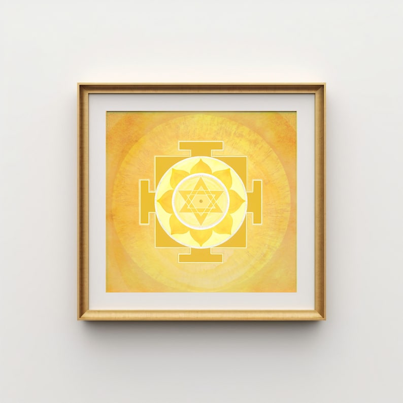 Jupiter Yantra Framed Art: Sacred Geometry, Yoga Art, Spiritual Gift ...