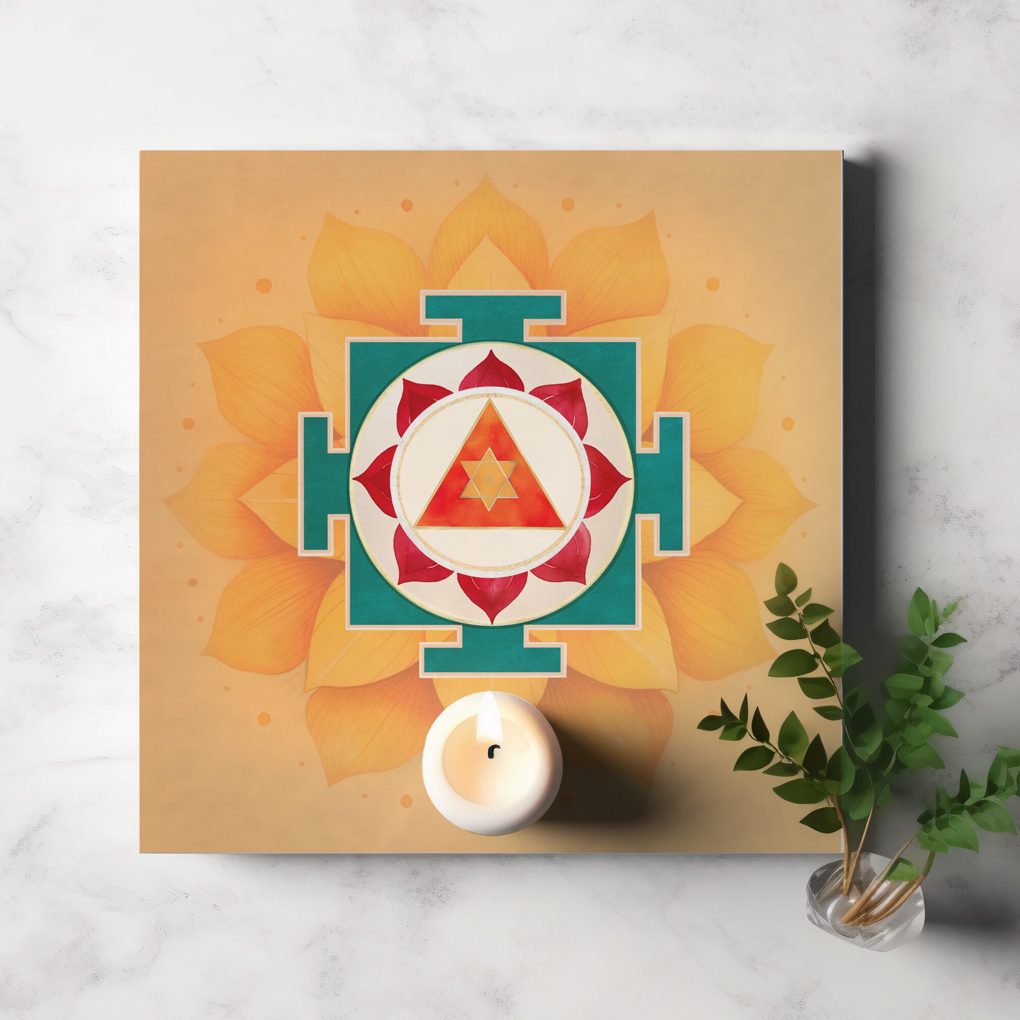 Ganesha Yantra Print 6x6: Sacred Geometry Art Spiritual Gift - Etsy