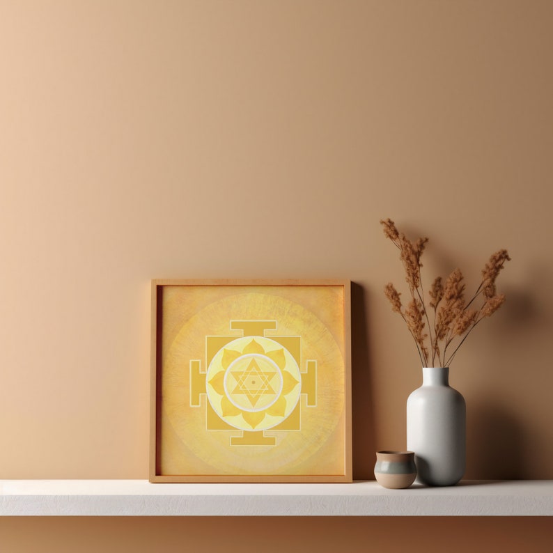 Jupiter Yantra Framed Art: Sacred Geometry, Yoga Art, Spiritual Gift ...