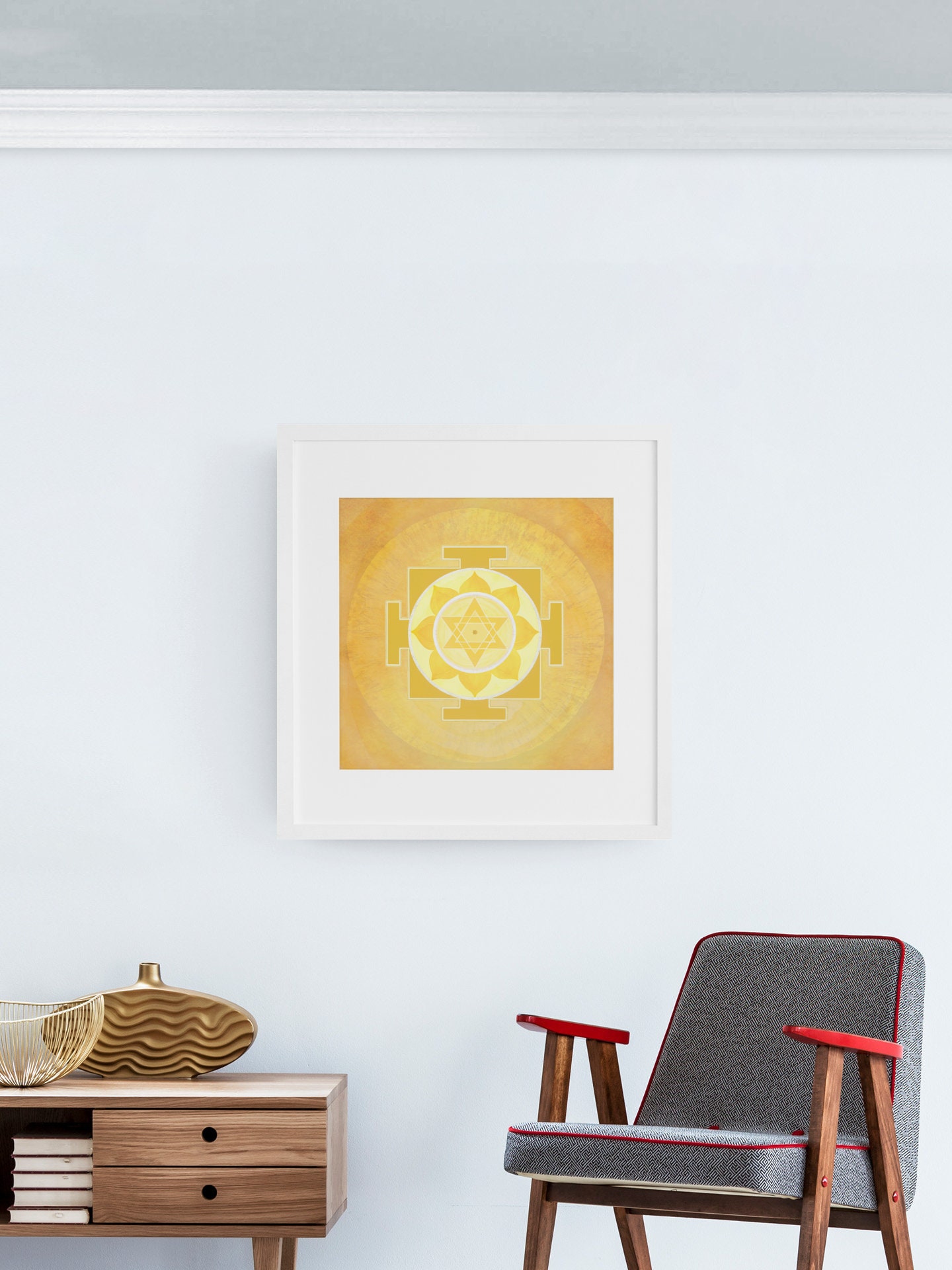 Jupiter Yantra Framed Art: Sacred Geometry, Yoga Art, Spiritual Gift ...