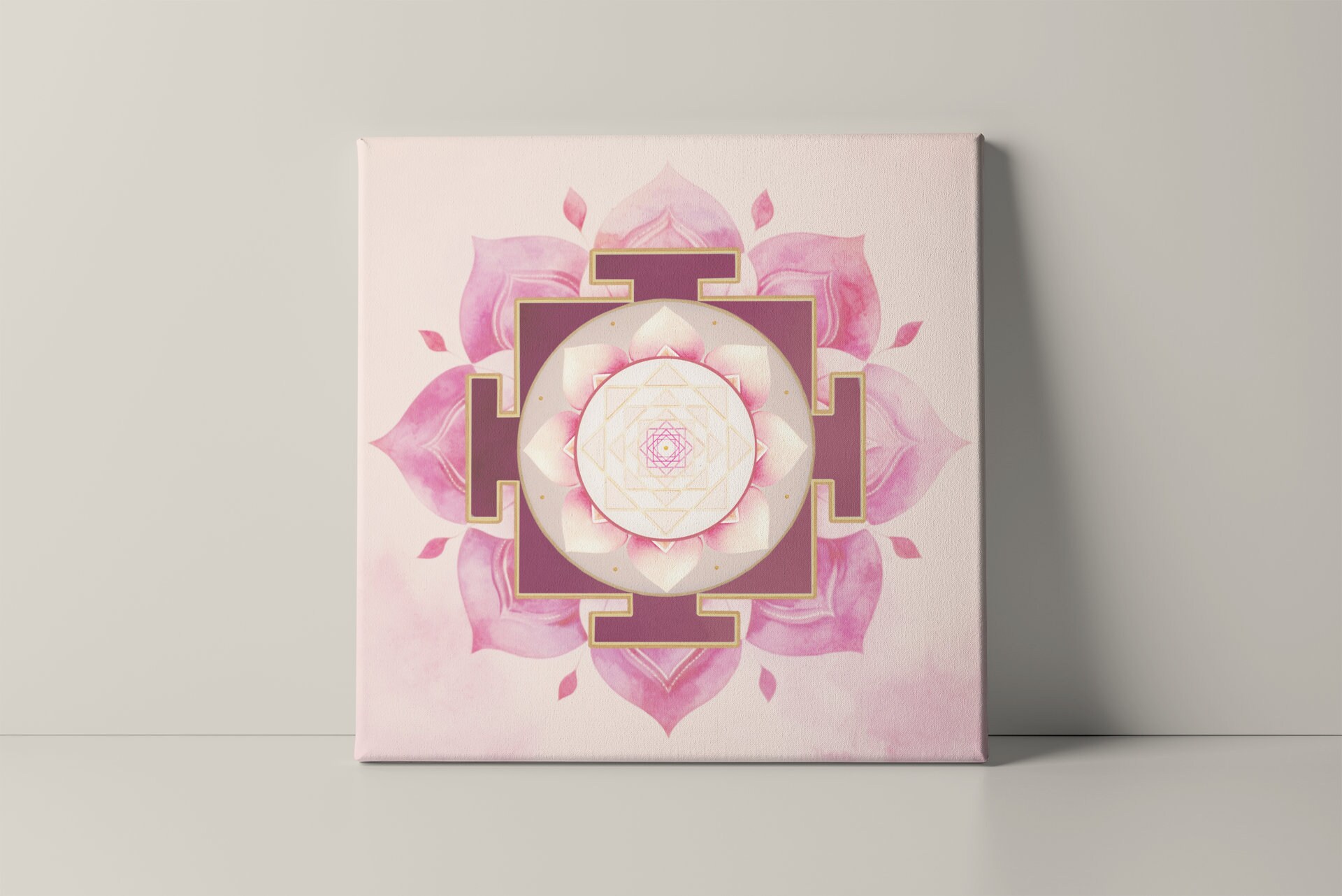 VENUS Yantra on Canvas: Sacred Geometry Art, Wedding Gift, Spiritual ...