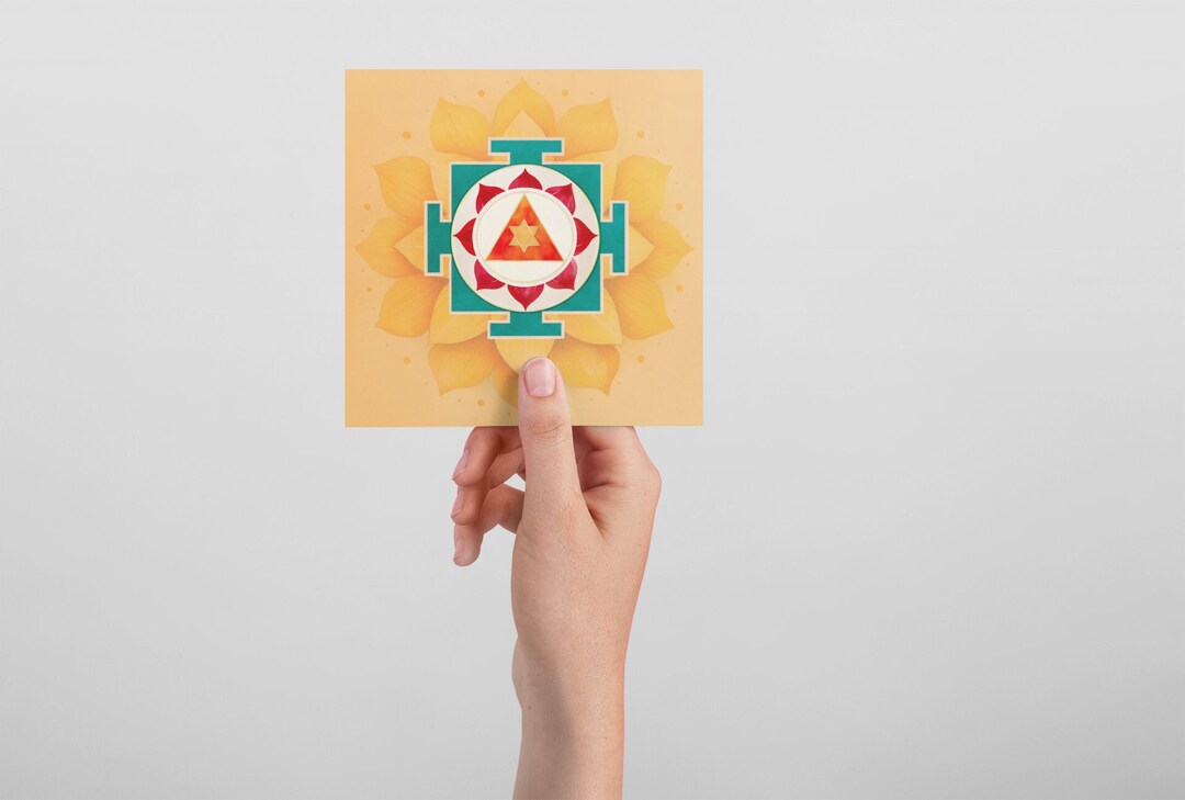 Ganesha Yantra Print 6x6: Sacred Geometry Art, Spiritual Gift, Yantra ...