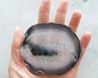 White Geode Slice - Etsy