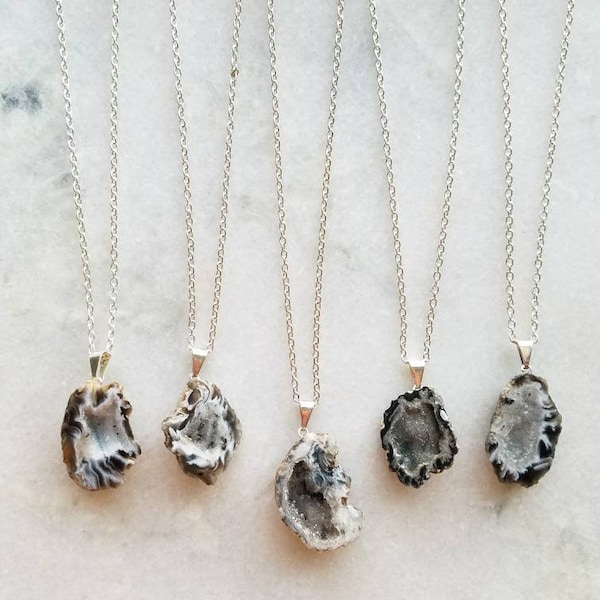 Geode Pendant - Etsy