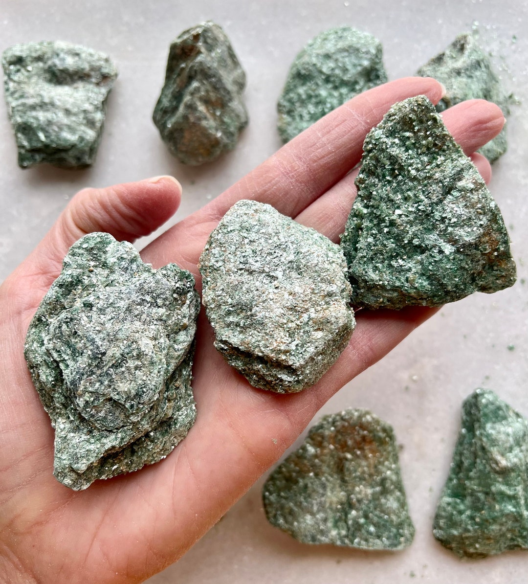 Fuschite Mineral Specimen: Green Flaky Crystals for Rock Collection - Etsy