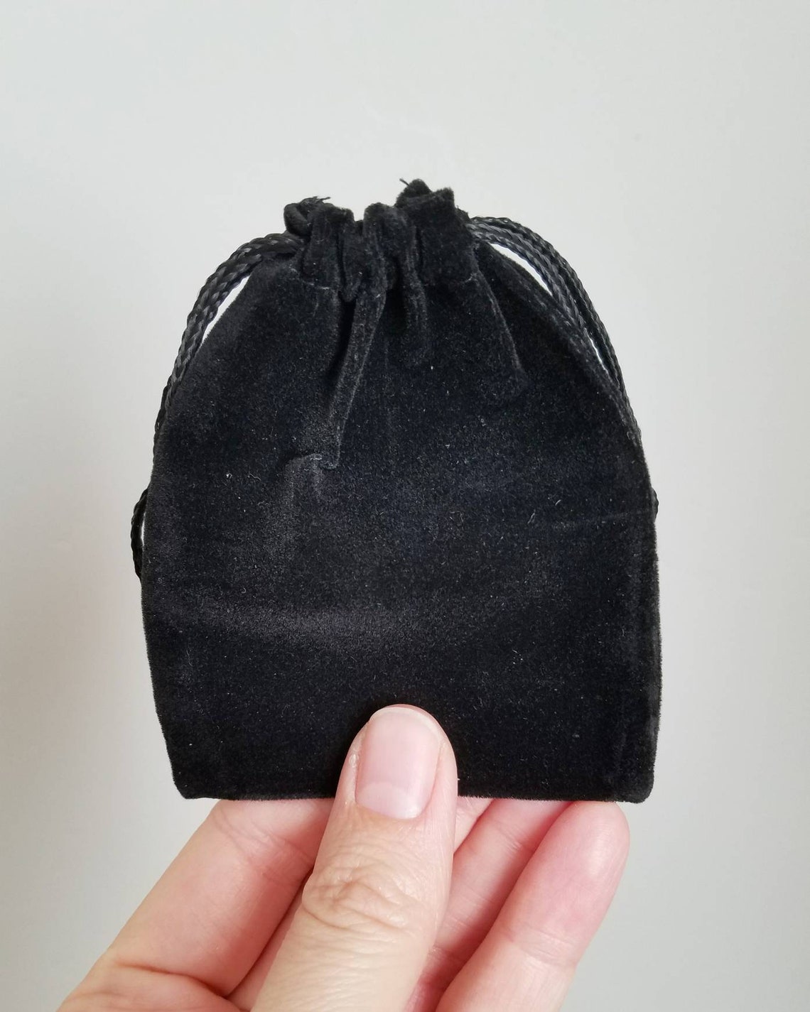 Small Black Velvet Pouches Small 3 X 4 Inch Drawstring Bags - Etsy