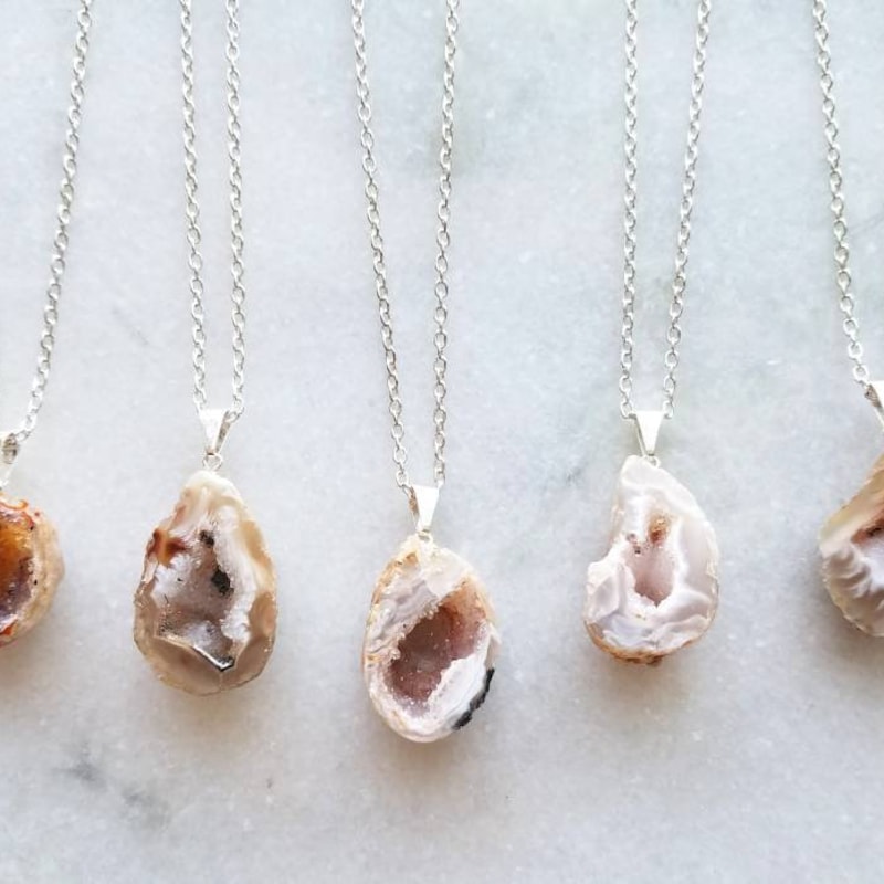 Geode Pendant - Etsy