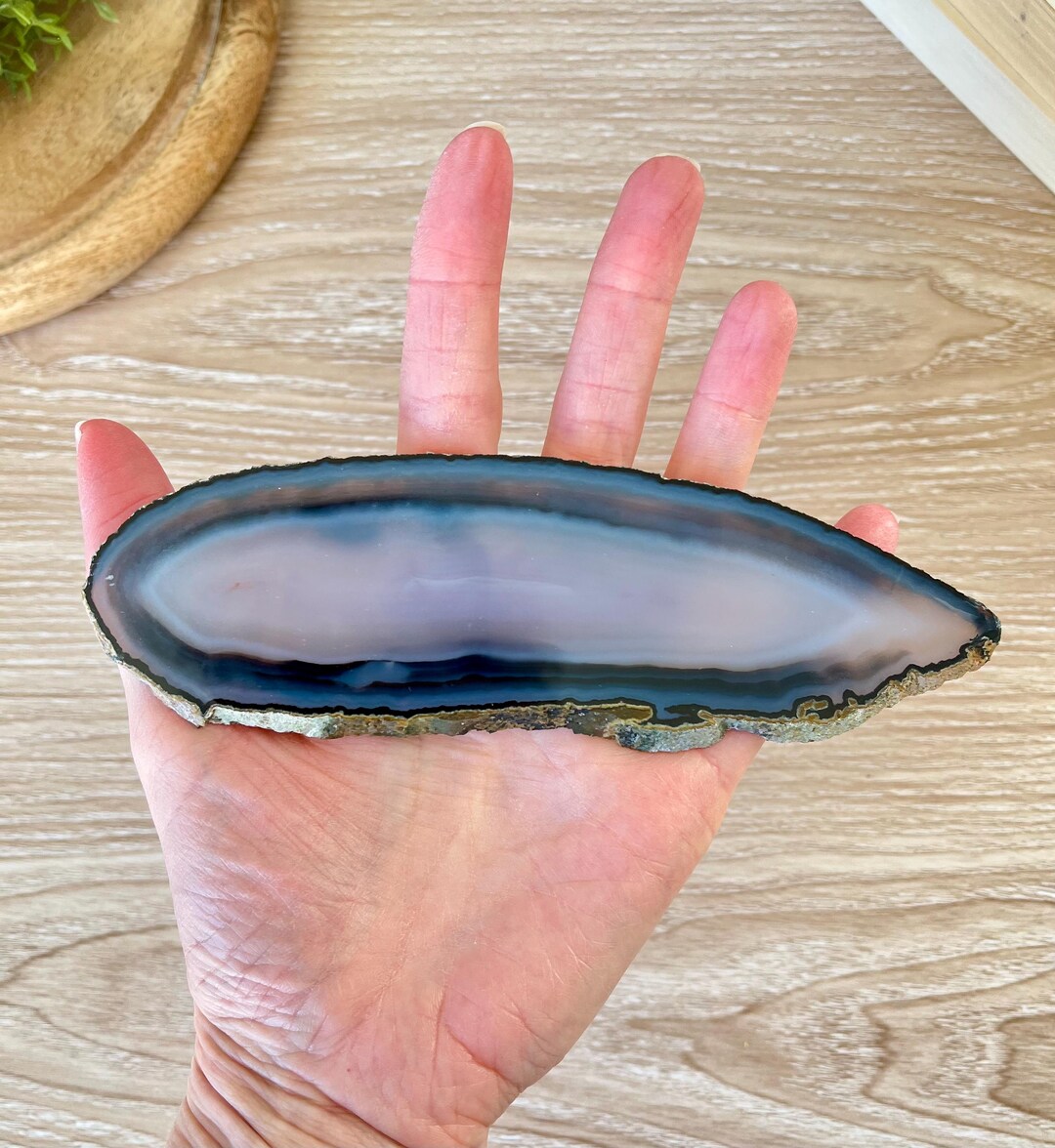 Long Geode Slice, Natural Geode Slice for Mineral Specimen Rock ...