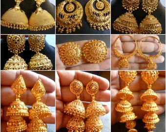 22k gold big jhumka earrings store