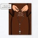 Nun Final Vows Card Praying Rosary Black Habit Instant - Etsy