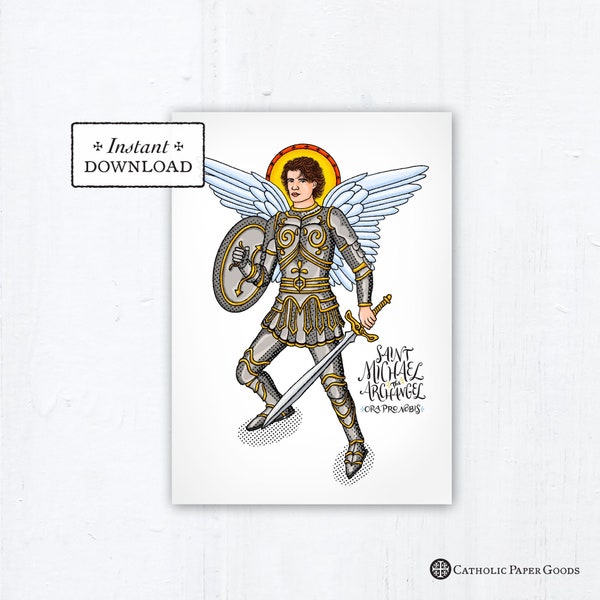 St. Michael Printable Prayer Card - Etsy
