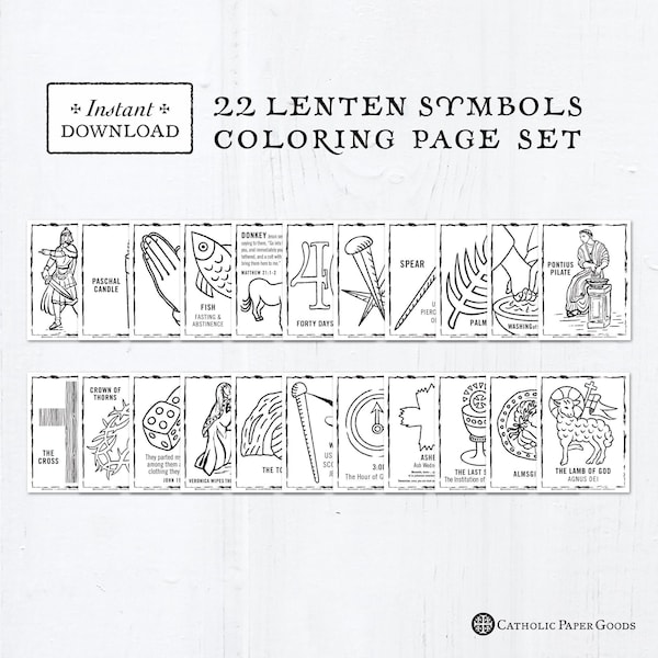 Lent Coloring Sheets - Etsy